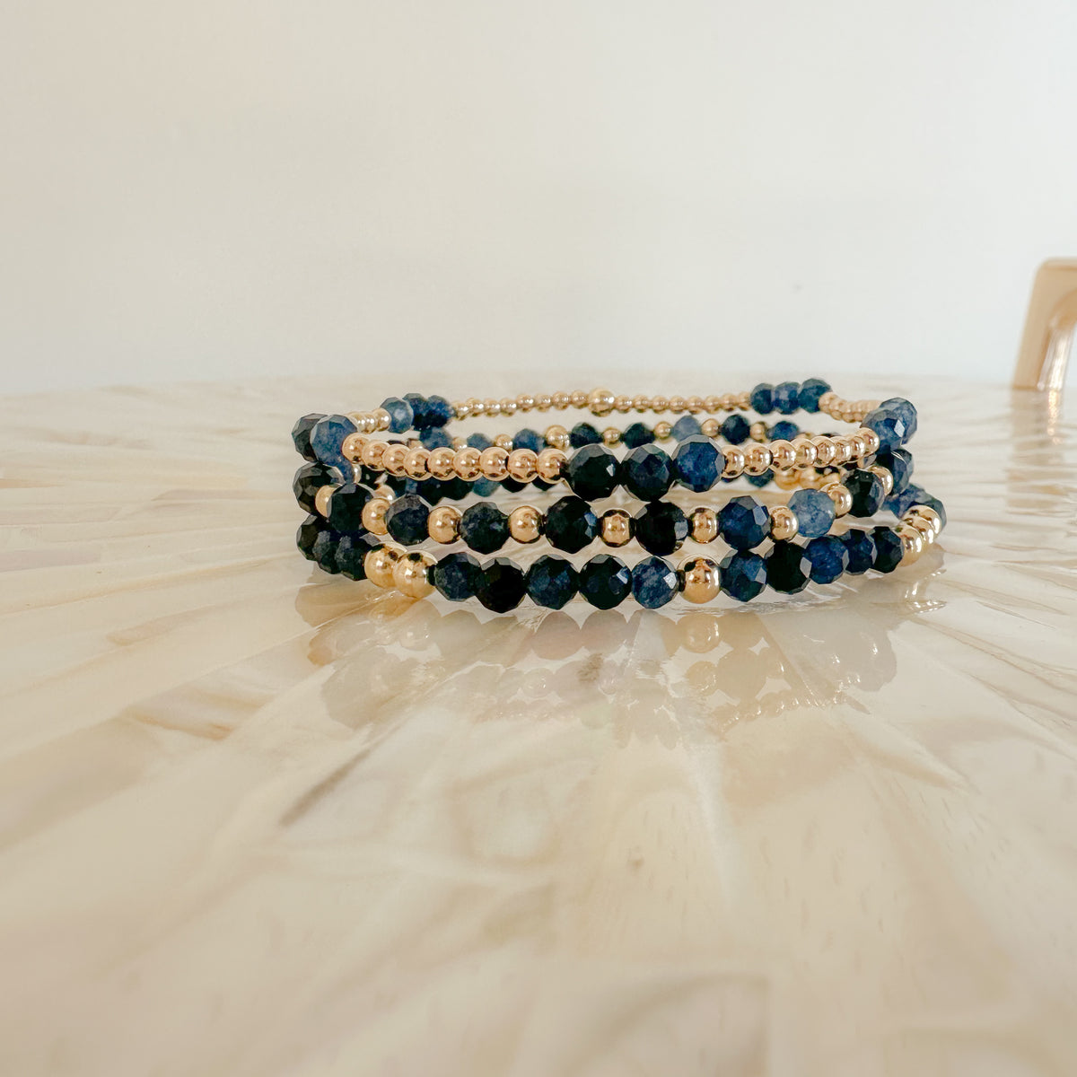Gemma Bracelet Stack - Sapphire– Amethyst + Opal
