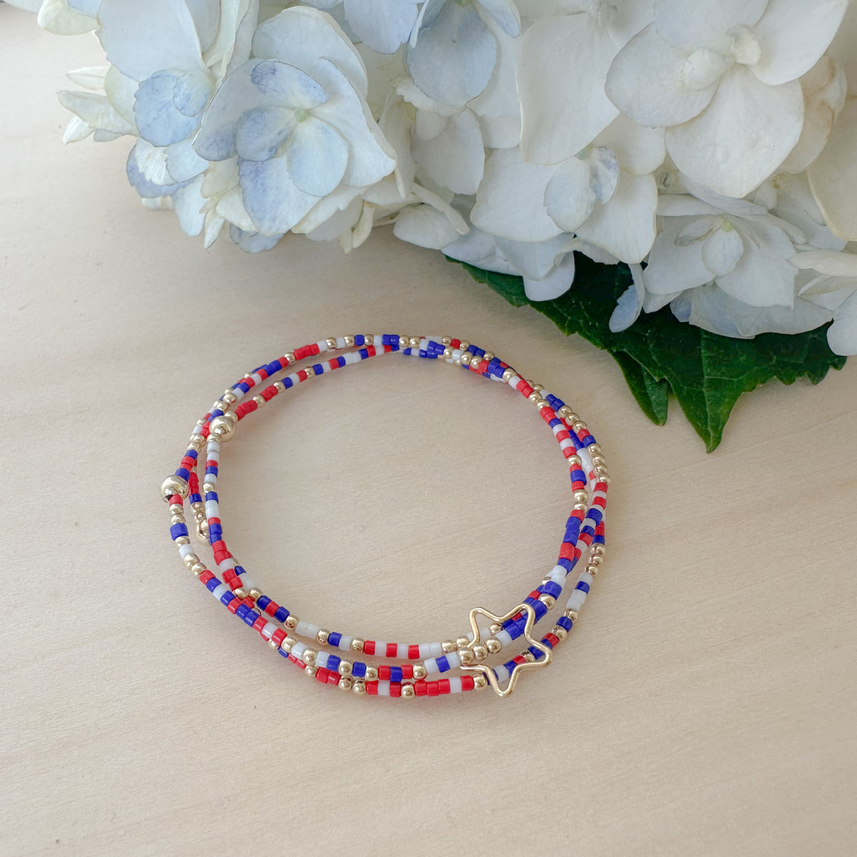 Fourth of July Bracelet Stack– Amethyst + Opal