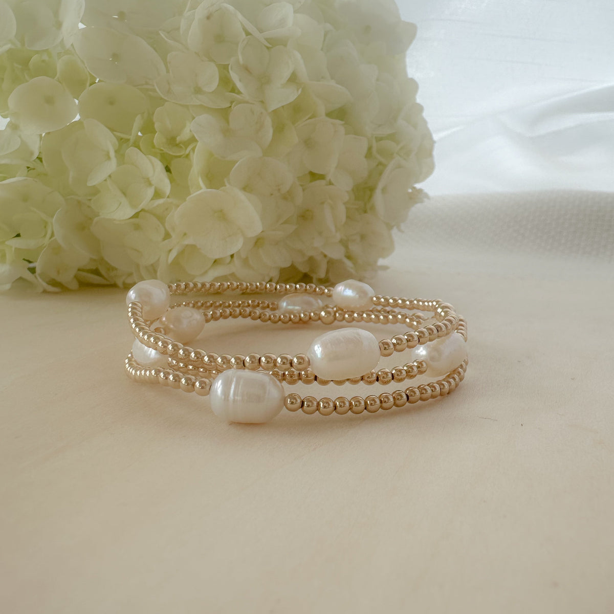 Coastal Freshwater Pearl Stack– Amethyst + Opal