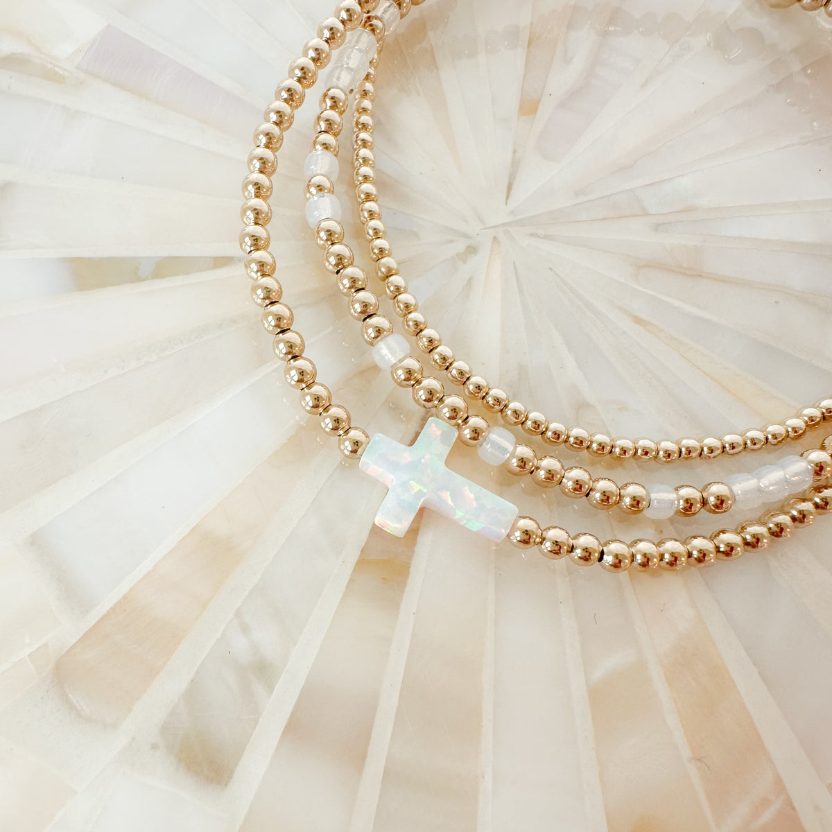 The Faith Stack– Amethyst + Opal